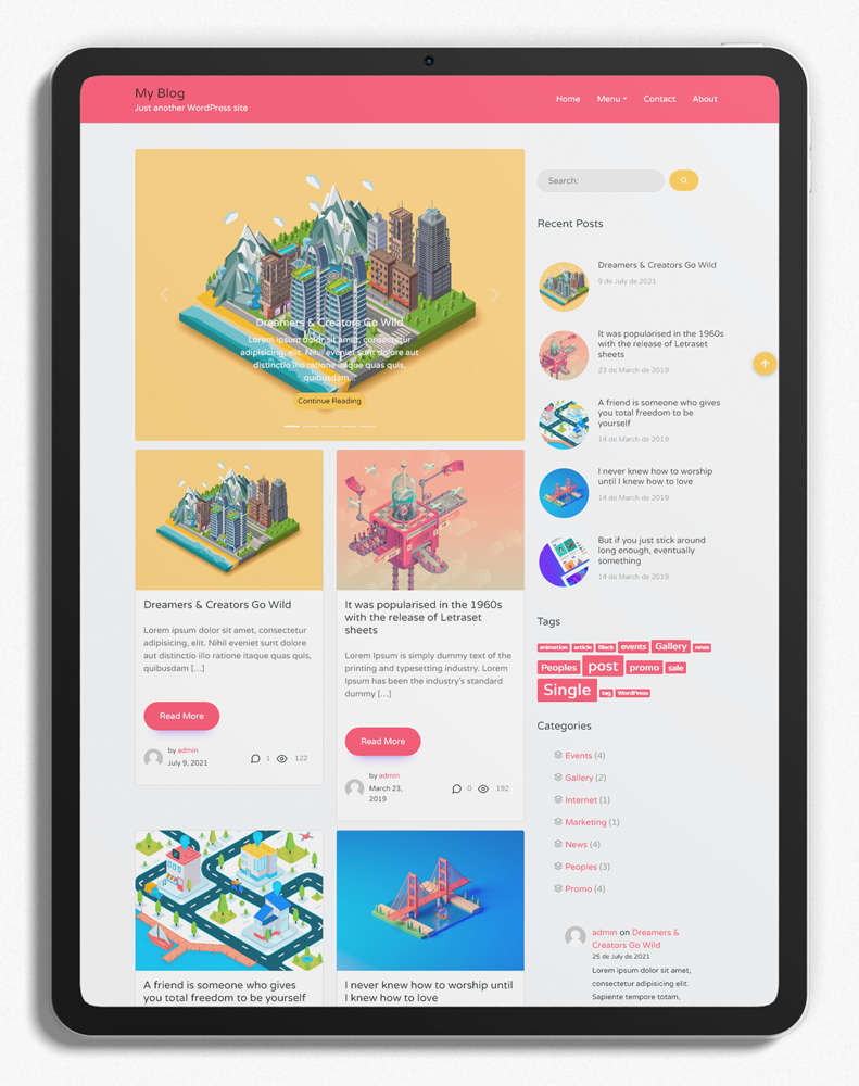 Space Material Theme - Light theme for Wordpress